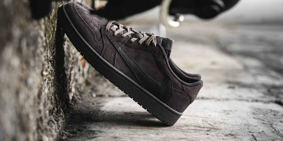 A Good Look At The Travis Scott x Air Jordan 1 Low "Velvet Brown ...
